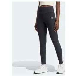 Leggings Adidas ORIGINALS "ESSENTIALS HIGH-WAIST", Damen, Gr. XL, N-Gr, schwarz (schwarz, normal, gr.), Obermaterial: 43% Baumwolle, 43% Viskose, 14% Elasthan, Hosen Leggings, weiches und stretchiges Material, hoher Bund, ohne Verschluss