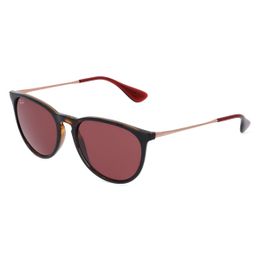 Ray-Ban RB 4171 ERIKA | Damen-Sonnenbrille | Fassung: Vollrand, Panto, Kunststoff, Havanna | Glasfarbe: Violett