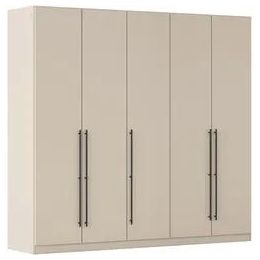 Kleiderschrank Rauch "Dreht&uuml;renschrank Schrank Garderobe W&auml;scheschrank Schlafzimmer AVOLA", beige (beige (champagner)), B:226cm H:197cm T:54cm, Holzwerkstoff, Schr&auml;nke, Kleiderschrank, mit hochwertigen Stangengriffen in Schwarz aus Metall MADE IN GERMANY, Topseller
