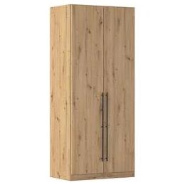 Kleiderschrank Rauch "Dreht&uuml;renschrank Schrank Garderobe W&auml;scheschrank Schlafzimmer AVOLA", braun (eiche artisan), B:91cm H:197cm T:54cm, Holzwerkstoff, Schr&auml;nke, Kleiderschrank, mit hochwertigen Stangengriffen in Schwarz aus Metall MADE IN GERMANY, Topseller