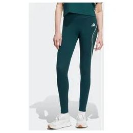 Trainingstights Adidas SPORTSWEAR "STADIUM LEGGINGS", Damen, Gr. S, N-Gr, aurora ivy, sanftes wei&szlig;, normal, gr., Obermaterial: 90% Baumwolle, 10% Elasthan, Hosen, sportlicher Stil mit Paspelierungen und Farbbl&ouml;cken, f&uuml;r Workout