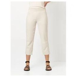 3/4-Hose Toni "Sue", Damen, Gr. 38, N-Gr, beige (sand), Web, Obermaterial: 77% Baumwolle, 20% Polyamid, 3% Elasthan, 3/4-L&auml;nge, Hosen Schlupfhose, mit gestreiftem Bund