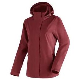 Regenjacke Maier Sports "Metor rec W", Damen, Gr. 20, rot (weinrot), 100% Polyester, Jacken Regenjacke, Damen Jacke mit Kapuze, Windjacke wasserdicht atmungsaktiv, Reg. Fit