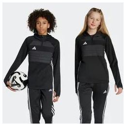 Kapuzensweatshirt Adidas PERFORMANCE "TIRO 25 ESSENTIALS WINTERIZED TRAININGSOBERTEIL F&Uuml;R KINDER", M&auml;dchen, Gr. 176, wei&szlig; (schwarz, wei&szlig;), Obermaterial: 100% Polyester, angesetztes B&uuml;ndchen, Sweatshirts