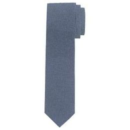 Krawatte OLYMP "Krawatte mit Minimalmuster", Herren, blau (marine), Seide, Krawatten