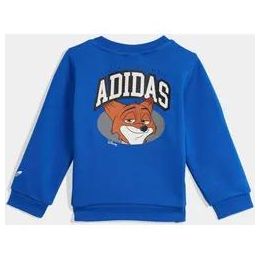 Trainingsanzug Adidas ORIGINALS "Adidas DISNEY CREW SET KINDER", M&auml;dchen, Gr. 68, blau, Obermaterial: 70% Baumwolle, 30% Polyester, Sportanz&uuml;ge Trainingsanzug, f&uuml;r Babys, zweiteiliges Set, aus French Terry, pflegeleicht