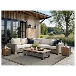 Teppich Dekowe "Naturino Rips", grau, B:67cm H:7mm L:133cm, Kunstfaser, Teppiche, Teppich, Flachgewebe, Sisal-Optik, mit Bord&uuml;re, In- und Outdoor geeignet