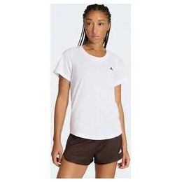T-Shirt Adidas PERFORMANCE "WORKOUT ESSENTIALS MIT TIEFEM AUSSCHNITT", Damen, Gr. XL, wei&szlig;, Obermaterial: 70% Polyester, 30% Viskose, Shirts T-Shirt