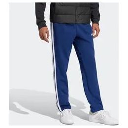 Sporthose Adidas SPORTSWEAR "ESSENTIALS 3-STREIFEN OPEN HEM", Herren, Gr. XL, N-Gr, dunkelblau, wei&szlig;, normal, gr., Obermaterial: 55% Baumwolle, 36% Polyester, 9% Viskose, Hosen Sporthose, aus Baumwolle, Polyester und Viskose, offener Saum