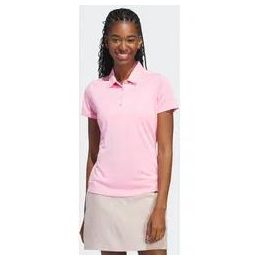 Poloshirt Adidas PERFORMANCE "SOLID PERFORMANCE SHORT SLEEVE F&Uuml;R DAMEN", Damen, Gr. XL, light pink, Obermaterial: 100% Polyester, Shirts, mit Druckknopfverschluss, aus Polyester, leichtes Pikeematerial