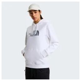 Kapuzensweatshirt The North Face "W DREW PEAK REGULAR HOODIE", Damen, Gr. S, tnf wei&szlig;, frost grau, Sweatware, Obermaterial: 80% Baumwolle, 20% Polyester, normal, Rundhals, Rippb&uuml;ndchen, Sweatshirts, mit regulierbarer Kapuze, mit K&auml;ngurutasche, pflegeleicht