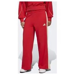 Sporthose Adidas SPORTSWEAR "STADIUM MIT WEITEM BEIN", M&auml;dchen, Gr. 116, N-Gr, pure ruby, sanftes wei&szlig;,, Obermaterial: 70% Baumwolle, 30% Polyester, Hosen Sporthose