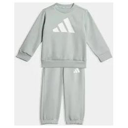Trainingsanzug Adidas SPORTSWEAR "ESSENTIALS KIDS", M&auml;dchen, Gr. 62, wonder sage, wei&szlig;, Obermaterial: 70% Baumwolle, 30% Polyester, Sportanz&uuml;ge Trainingsanzug
