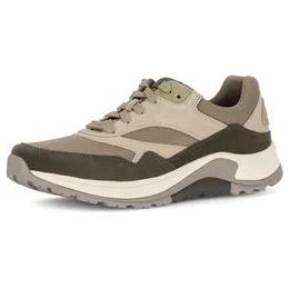 Gabor Keilsneaker ROLLINGSOFT, Herren, Gr. 9,5 (44), khaki kombiniert, Mesh, Veloursleder, Schuhe, Freizeitschuh, Halbschuh, Schn&uuml;rschuh mit Wechselfu&szlig;bett, Weite G