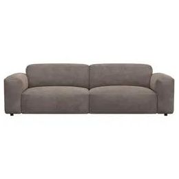 3-Sitzer FLEXLUX "Lucera Sofa, super bequem durch hochwertigen Sitzaufbau mit Kaltschaum", braun (taupe braun), B:252cm H:73cm T:102cm, 85% Polyester/15%Polyamide, Sofas, modern & anschmiegsam, Designsofa