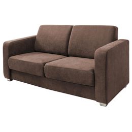 Schlafsofa Mia Braun Mikrofaser