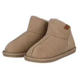 Hausschuh Apollo "KINDER BOOTS", M&auml;dchen, Gr. 35/36, beige, Obermaterial: 100% Polyester, unifarben, Schuhe Hausschuh, mit Ziern&auml;hten