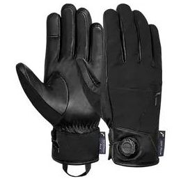 Skihandschuhe Reusch "Roy DRY PALM FIDLOCK", Damen, Gr. 9, schwarz, 70% Polyester, 30% Leder, unifarben, Handschuhe, mit wasser&shy;dichter Handfl&auml;chenisolierung