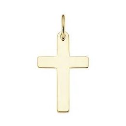 Kreuzanh&auml;nger Luigi Merano "Kreuz, Gold 375", gold, Schmuckanh&auml;nger, Damen, onesize, Gelbgold 375