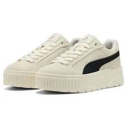 Sneaker Puma "Karmen II Sneakers Damen", Damen, Gr. 39, frosted ivory schwarz, wei&szlig;, Obermaterial: Kuhleder, Textil. Futter: Textil. Innensohle: Textil. Laufsohle: Gummi, Schuhe Sneaker