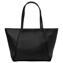 Marc O'Polo Shopper MARC O'POLO "aus einer Lederalternative aus recyceltem Polyester", Damen, Gr. B/H/T: 46cm x 27cm x 13cm, schwarz, Polyester, unifarben, Taschen Shopper
