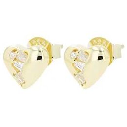 Adelia&acute;s Paar Ohrh&auml;nger ADELIA ́S "Damen Ohrringe &ndash; Ohrstecker aus 925 Silber mit Zirkonia", Damen, Gr. Damen, Silber 925 (Sterlingsilber), gold, Ohrringe, Sch&ouml;ne Geschenkidee zum Weihnachten