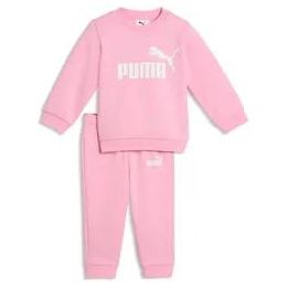 Trainingsanzug Puma "MINICATS ESS CREW SET FL INF", Jungen, Gr. 68, pink shimmer, Fleece, Obermaterial: 68% Baumwolle, 32% Polyester, unifarben, regular fit, Sportanz&uuml;ge Trainingsanzug, mit Kapuze, aus kuscheligem Fleecestoff, mit gerippten B&uuml;ndchen
