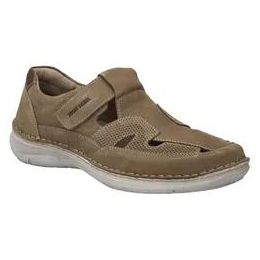 Klettschuh Josef Seibel "New Anvers 81", Herren, Gr. 41, beige (sand), Leder, Schuhe Klettschuh, B&auml;ckersandale, Komfortschuh, Halbschuh in Weite K (sehr weit)