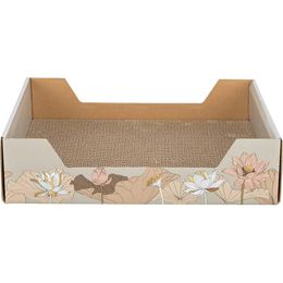 Trixie Kratzpappe Floral mit Katzenminze Taupe