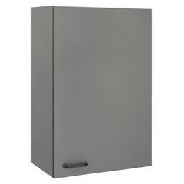 H&auml;ngeschrank Optifit "Elga", grau (basaltgrau, basaltgrau), B:60cm H:89,6cm T:34,9cm, Holzwerkstoff, Schr&auml;nke, H&auml;ngeschrank, mit Soft-Close-Funktion und Metallgriff, Breite 60 cm