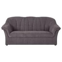 3-Sitzer DOMO collection "Pegnitz f&uuml;r kleine R&auml;ume, Breite 185cm", grau (stone), B:185cm H:82cm T:82cm, 95% Polyester, 5% Nylon, Sofas, zeitlos, elegante Armlehnen, komfortabel