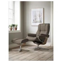 Relaxsessel stressless "Mayfair", braun (mole batick), B:92cm H:103cm T:79cm, Leder BATICK: BATICK ist ein leicht korrigiertes, durchgef&auml;rbtes und genarbtes M&ouml;belleder, bei dem die meisten Unebenheiten und Spuren in der Regel entfernt wurden., Sessel, Relaxsessel, mit Cross Base, Gr&ouml;&szlig;e S, M & L, Holzakzent Eiche