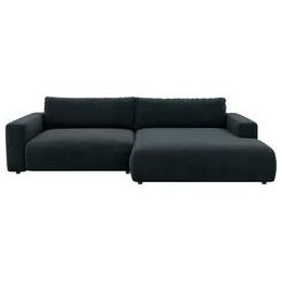 Ecksofa Musterring "LUCIA L-Form", schwarz (schwarz samt), B:296cm H:81cm T:190cm, Flachgewebe VALMONT (60% Baumwolle/40% Leinen);Leder PURO, pigmentiertes Leder;Microfaser CRONA (100% Polyester);Flachgewebe FLORIS (100% Polyester);Leder BAX, pigmentiertes Leder, Sofas, Ecksofa