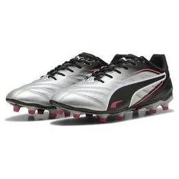 Fu&szlig;ballschuh Puma "KING PRO FG/AG Fu&szlig;ballschuhe Erwachsene", Herren, Gr. 42.5, silber (silber schwarz sun struck wei&szlig; metallic pink), Obermaterial: Synthetik. Futter: Synthetik, Textil. Innensohle: Textil. Laufsohle: Synthetik, Schuhe Fu&szlig;ballschuh