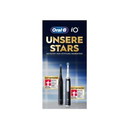 Oral-B iO Series 3 Elektrische Zahnb&uuml;rste/Electric Toothbrush, Doppelpack, 2 Aufsteckb&uuml;rsten, 3 Putzmodi f&uuml;r Zahnpflege, Magnet-Technologie, Reiseetui, TESTSIEGER Stiftung Warentest (12/2024), Matt Black/Blush Pink