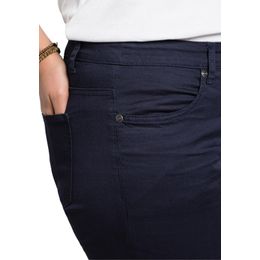sheego Gro&szlig;e Gr&ouml;&szlig;en Hose in gerader Form, aus Twill, marine, Gr&ouml;&szlig;e 80 - Damen