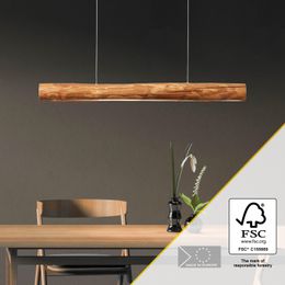BRILLIANT LEUCHTEN Brilliant Odun Pendelleuchte LED Holz hell, Schwarz, 1-flammig