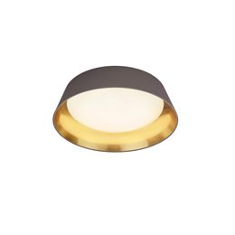REALITY LEUCHTEN LED-Deckenleuchte 'Ponts' taupe/goldfarben &Oslash; 45 cm