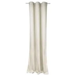 Vorhang Tom Tailor HOME "FRENCH VELVET" Gr. 1, beige (ecru), B:130cm H:245cm, Wirkware, Polyester, Gardinen
