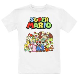 Super Mario Kids - Charaktere T-Shirt wei&szlig; in 104 MRO01136 TKW3-4