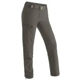 Funktionshose Maier Sports "Inara slim", Damen, Gr. 38, Normalgr&ouml;&szlig;en, braun (schlamm), 90% Polyamid, 10% Elasthan, Hosen Funktionshose, Herren Wanderhose, atmungsaktive Outdoor-Hose, 4 Taschen, Slim Fit