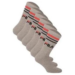 Kurzsocken Fila "Socken 6er Pack", Herren, Gr. 35-38, grau, Obermaterial: 80% Baumwolle CO. 18% Polyester PES. 2% Elasthan EL., Socken