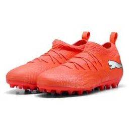 Fu&szlig;ballschuh Puma "FUTURE 9 MATCH MG Fu&szlig;ballschuhe Jugendliche", Kinder, Gr. 37, glowing rot wei&szlig; schwarz silber, Obermaterial: Synthetik, Textil. Futter: Synthetik, Textil. Innensohle: Textil. Laufsohle: Synthetik, Schuhe Fu&szlig;ballschuh