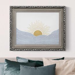 Bilderwelten Leinwandbild mit Barockrahmen Boho Sonnenuntergang &uuml;ber dem Meer