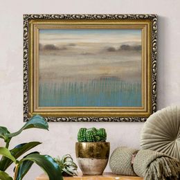 Bilderwelten Bild mit Barockrahmen Antik originell Abstrakt Barock beige - Bestimmungsort - edle Optik Wohnzimmer Schlafzimmer