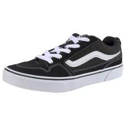 Sneaker Vans "CALDRONE", Kinder, Gr. 36,5, schwarz, Leder, Schuhe Sneaker, mit kontrastfarbenem Logobadge an der Ferse