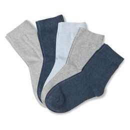 Tchibo - 5 Paar Socken - Damen - Gr. 35-38 - dunkelblau