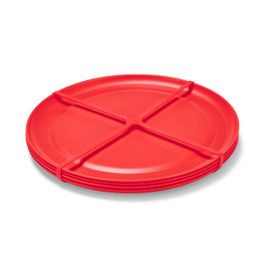 Tchibo - 4 Picknickteller - rot