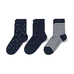 Tchibo - 3 Paar Socken - Damen - Gr. 39-42 - dunkelblau