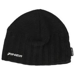 Beanie Zanier "Isar UX", Herren, schwarz, 50% Polyacryl, 50% Wolle, unifarben, M&uuml;tzen Beanie, mit w&auml;rmendem Strickmuster